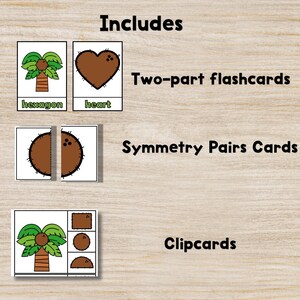 Coconut 2D Shapes Bundle Packet Matching Montessori Learning Teaching ...