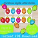 Christmas Lights Alphabet Matching Game: Montessori Learning (PDF ...