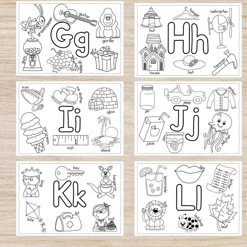 AZ Alphabet Coloring Colouring Sheets - Montessori Learning Teaching ...