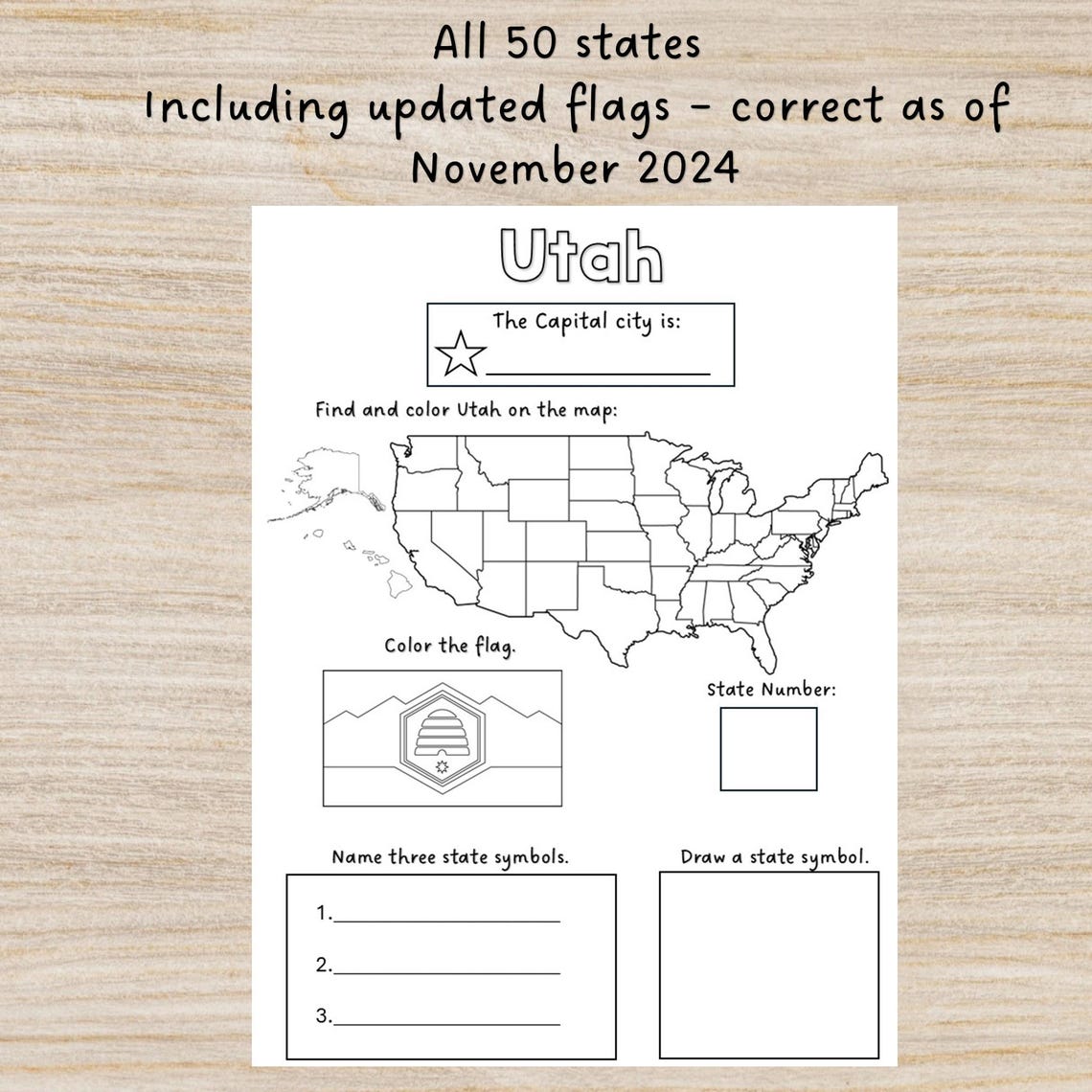 US States Worksheets for Kids | USA Geography Printable Activities ...