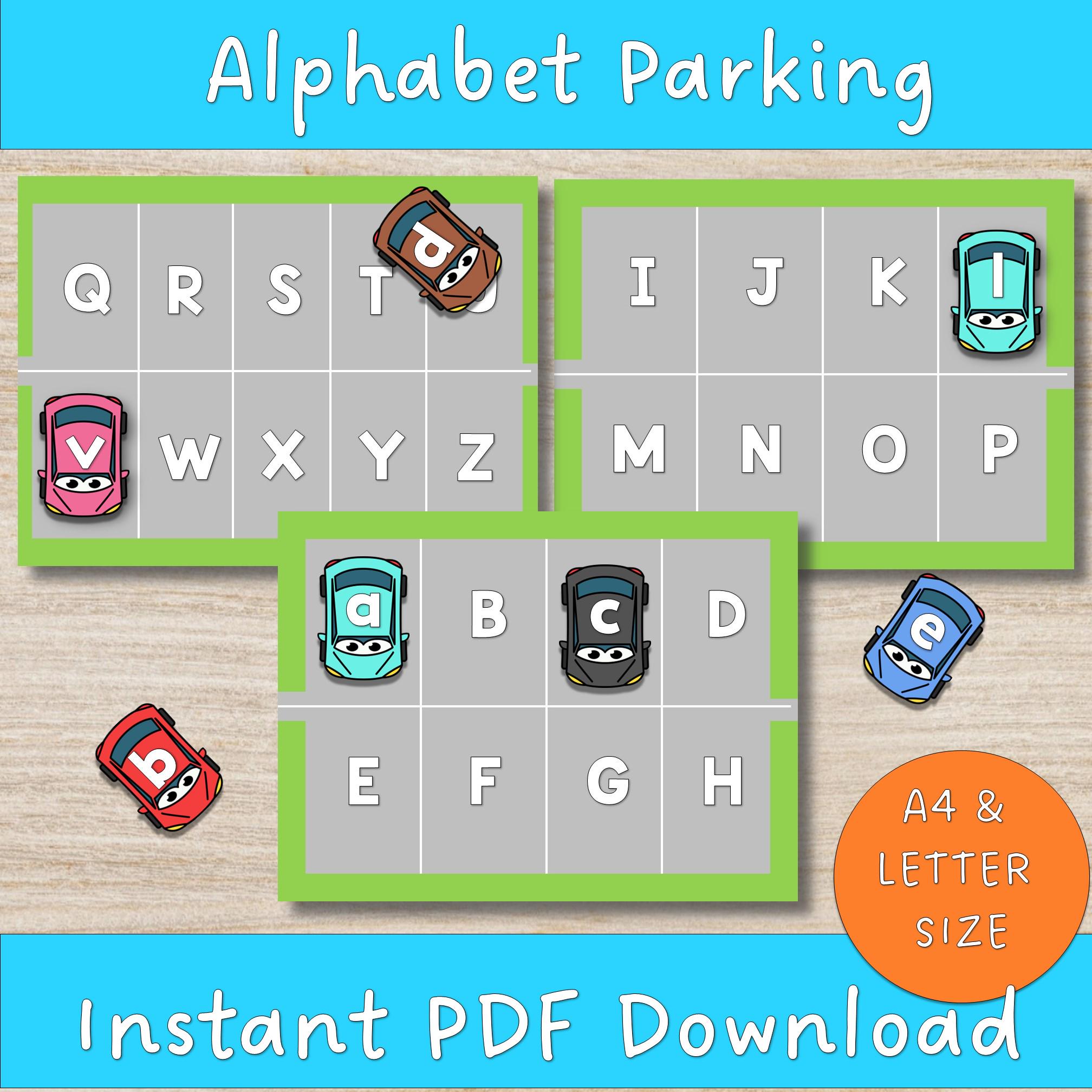 Alphabet Parking Game: Montessori Letter Matching (PDF) - Etsy