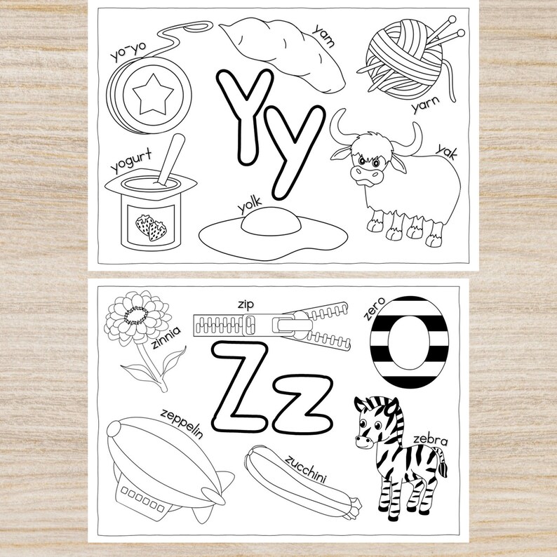 AZ Alphabet Coloring Colouring Sheets Montessori Learning Teaching ...