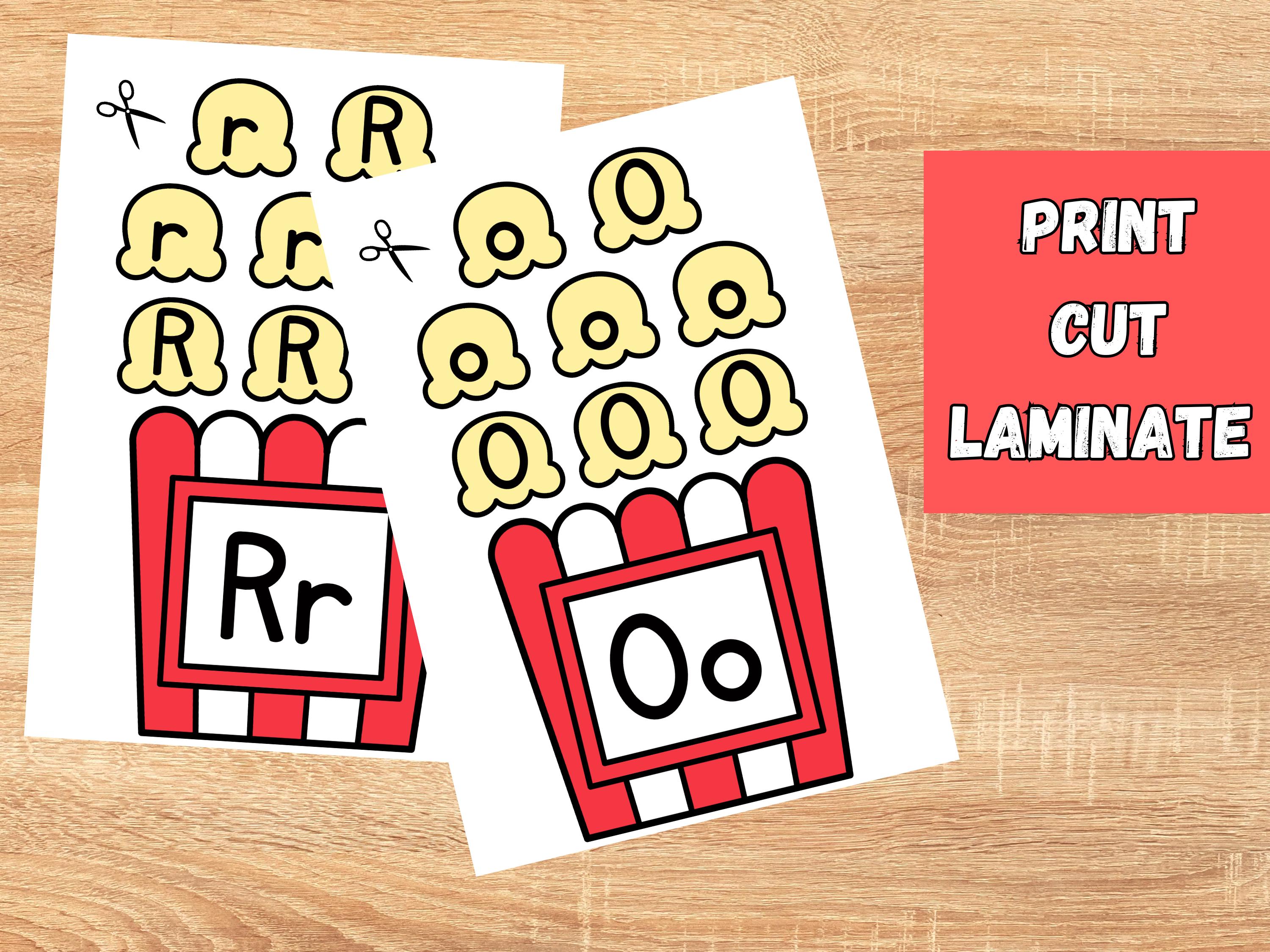 Alphabet Popcorn ABC Matching Game: Montessori Learning Printable ...