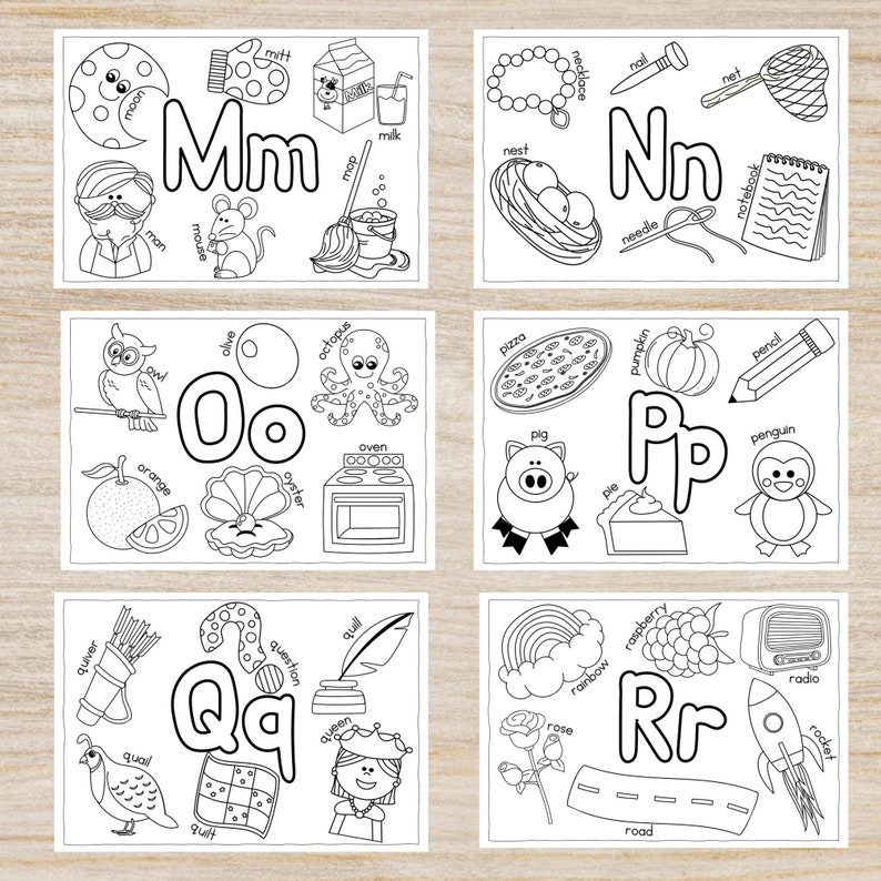 AZ Alphabet Coloring Colouring Sheets - Montessori Learning Teaching ...