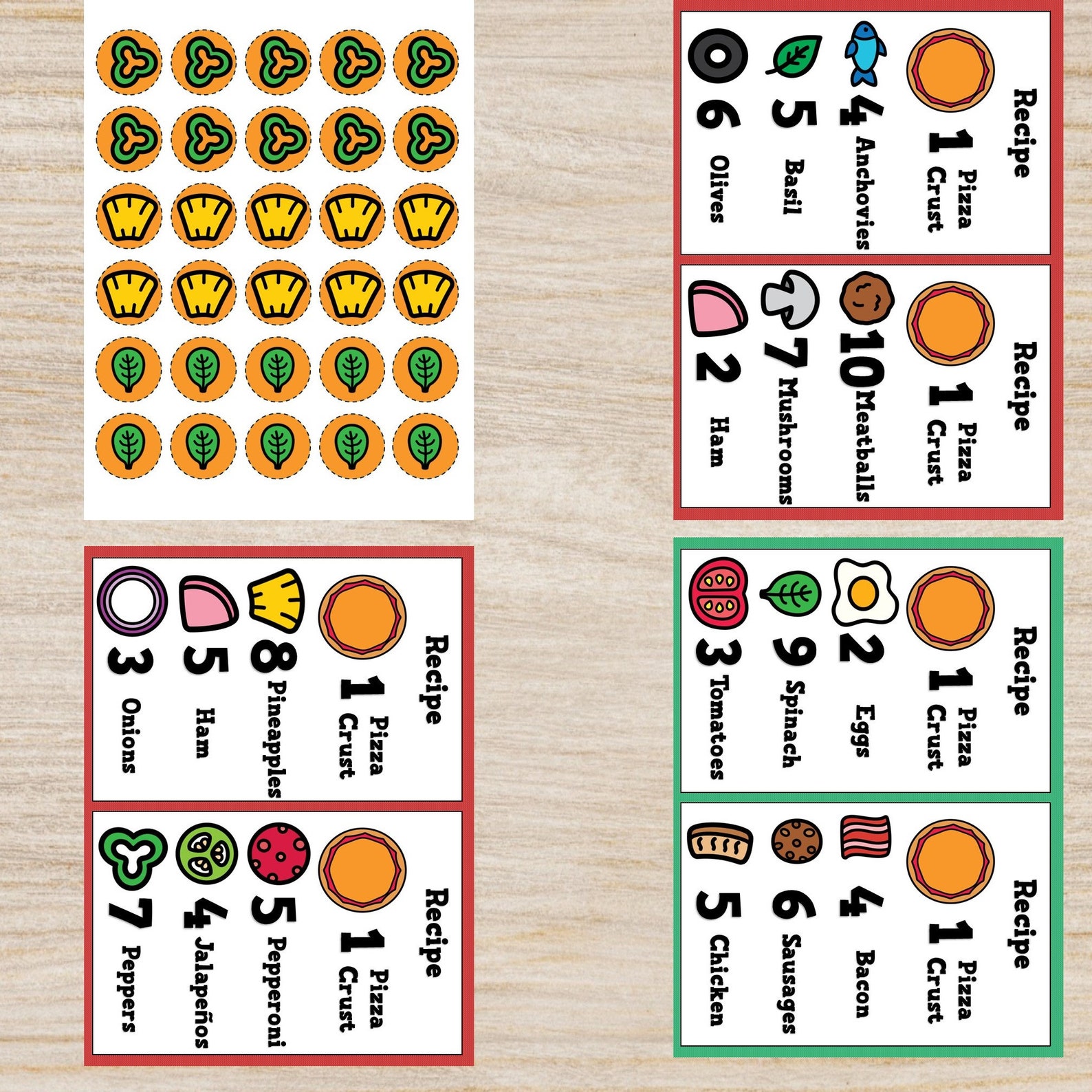 Pizza Game Printable | Montessori Pretend Play Activity | Fine Motor ...