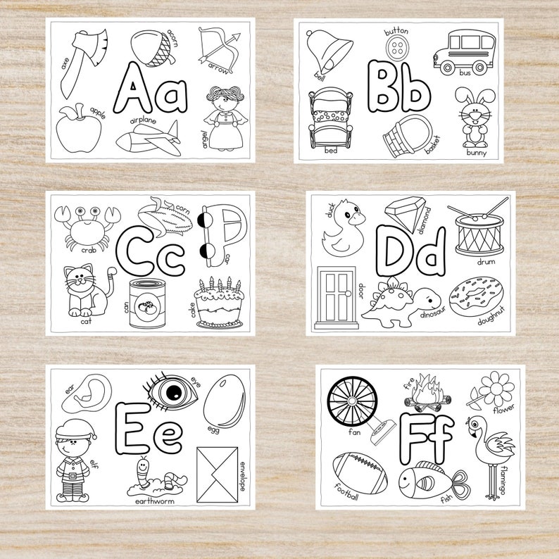 AZ Alphabet Coloring Colouring Sheets - Montessori Learning Teaching ...