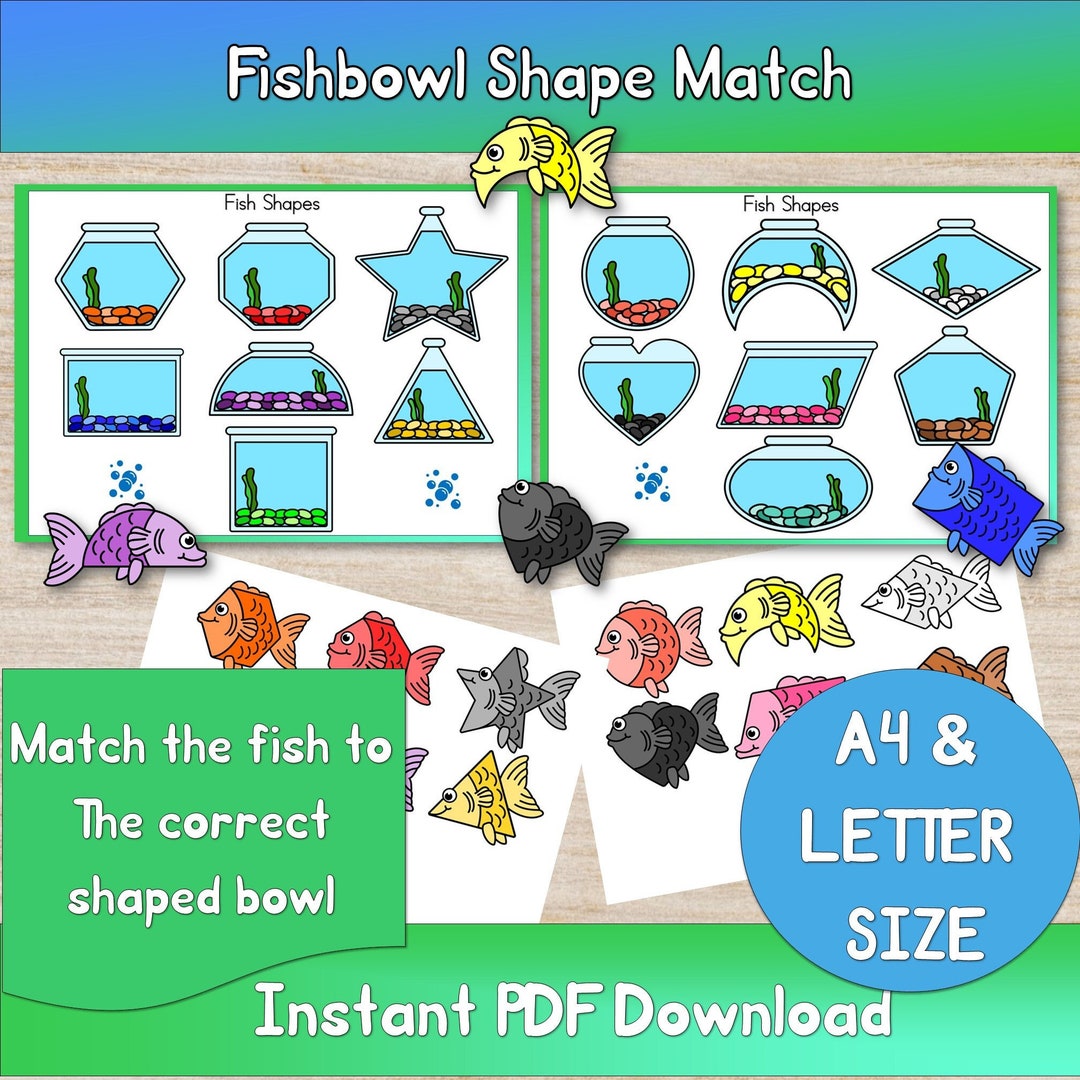 Fishbowl Shape Matching Activity - Montessori Learning Teaching ...