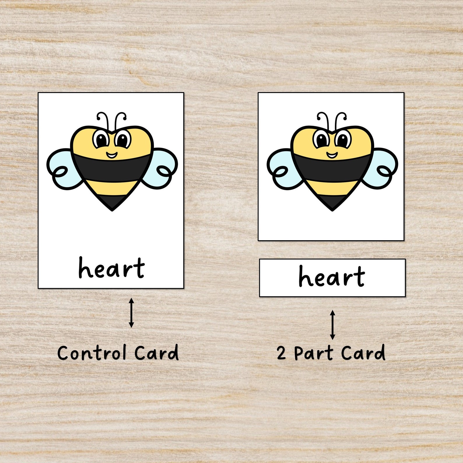 Bee 2D Shapes Flashcards: Montessori Learning Resource (PDF Download ...