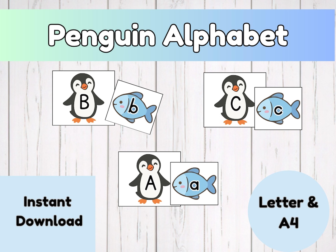 Penguin Alphabet Matching Printable | ABC Letter Matching Game ...