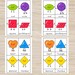 16 2D Shapes Flashcards 2 Part Cards - Montessori Learning Teaching ...