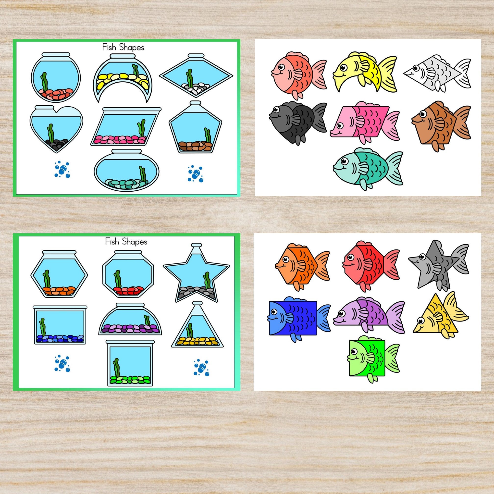 Fishbowl Shape Matching Activity - Montessori Learning Teaching ...