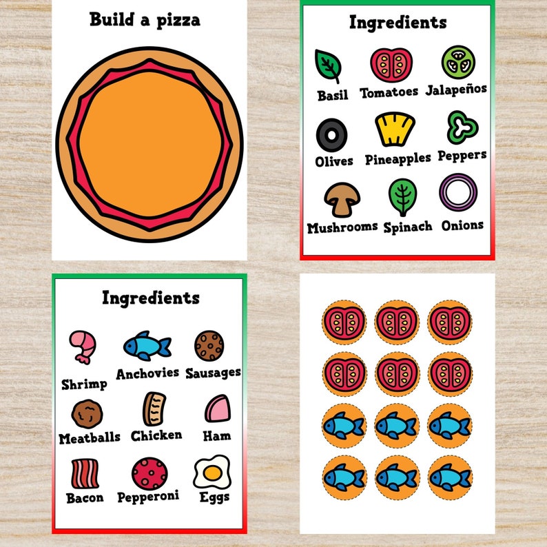Pizza Game Printable: Montessori Learning Activity (PDF Download) - Etsy