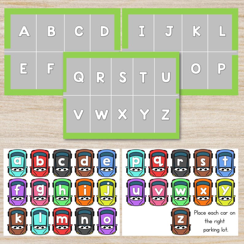 Alphabet Parking Game: Montessori Letter Matching (PDF) - Etsy