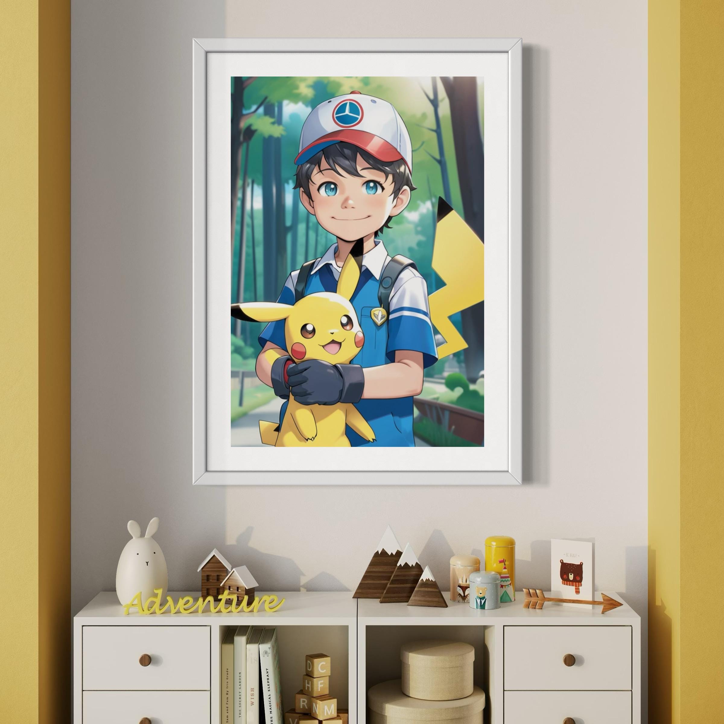 Personalized Pokémon Pikachu Portrait Custom Portrait Pokémon Birthday ...