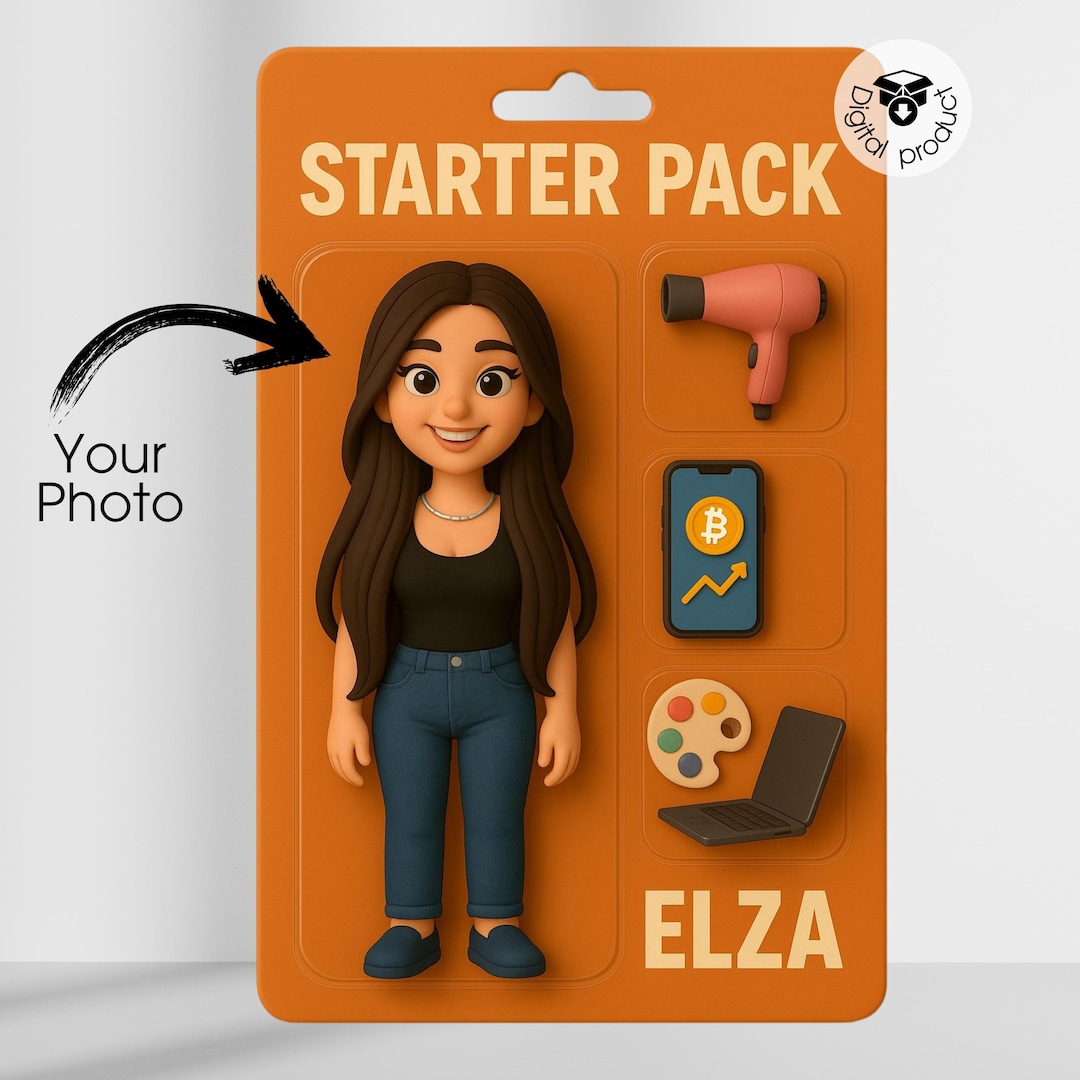 Funny Starter Pack Printable | Modern Meme Wall Art | Trendy Digital ...