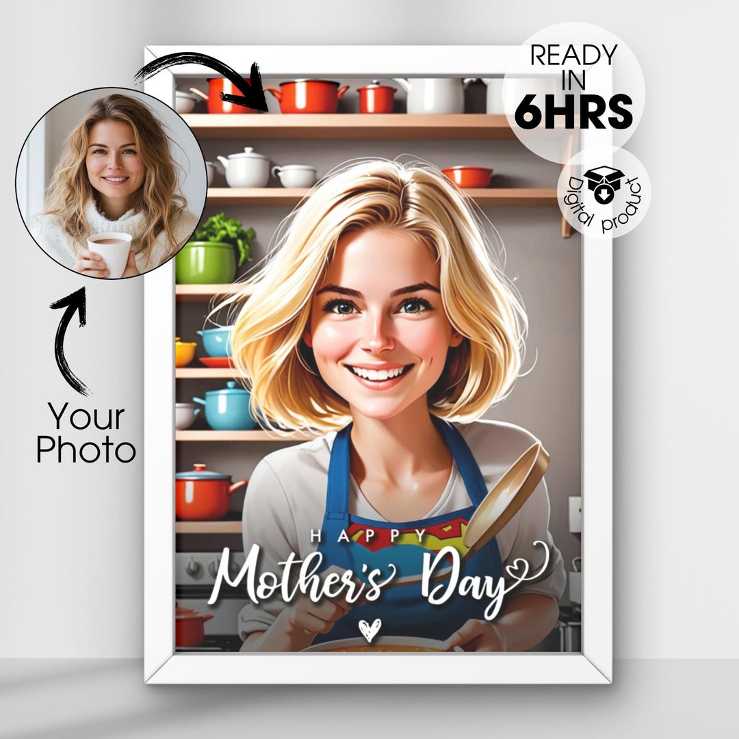 Personalized Mother Day Super Mom Poster Custom Photo Print for Mom ...