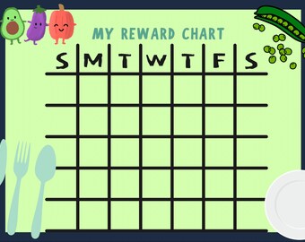 Reward Sticker Chart Printable Sticker Chart Toddler Reward Chart Kids ...