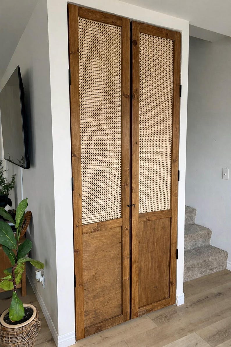 Custom Wood Ratan Doors - Etsy