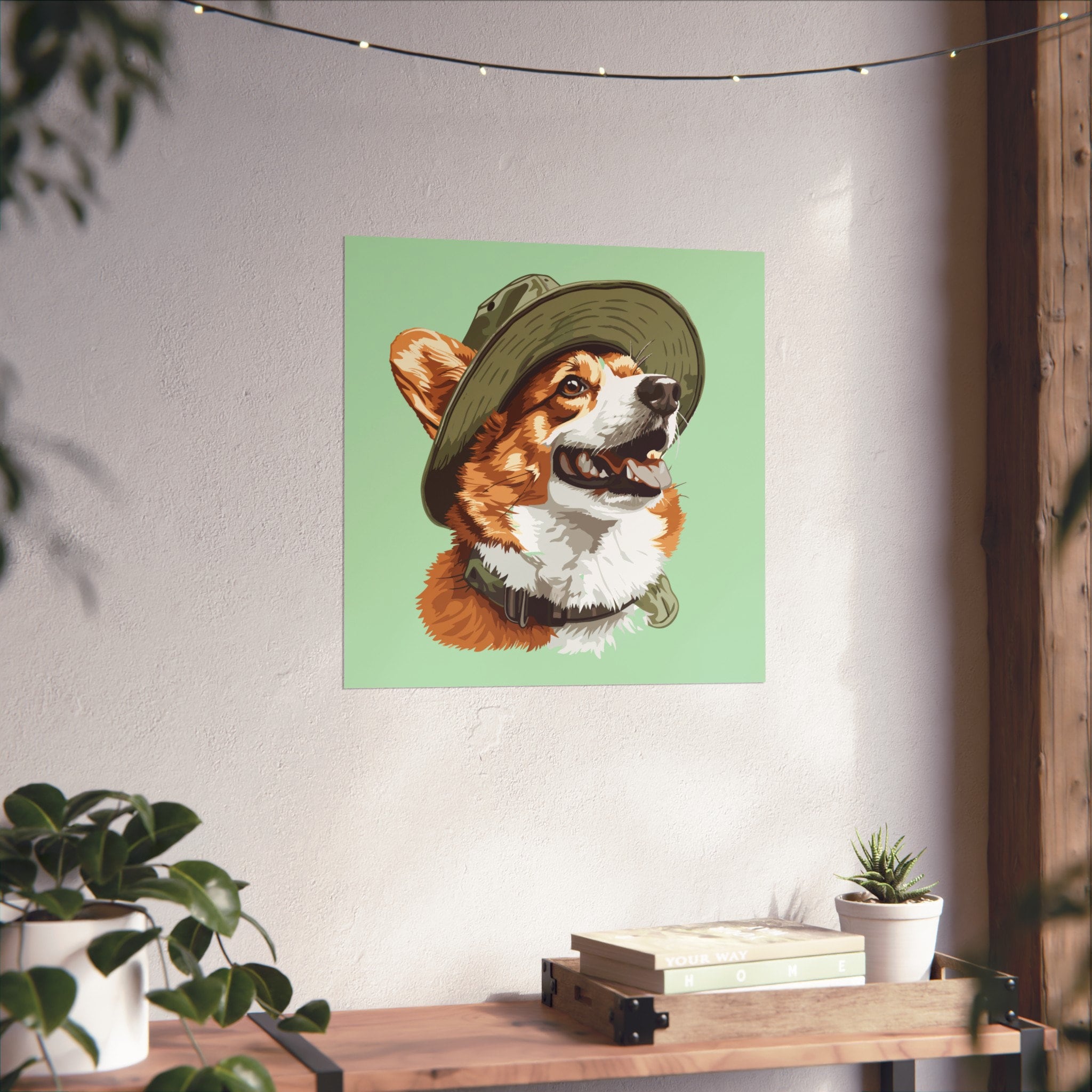 Camping Corgi Themed Matte Poster, Custom Corgi Poster, Cute Corgi Gift ...