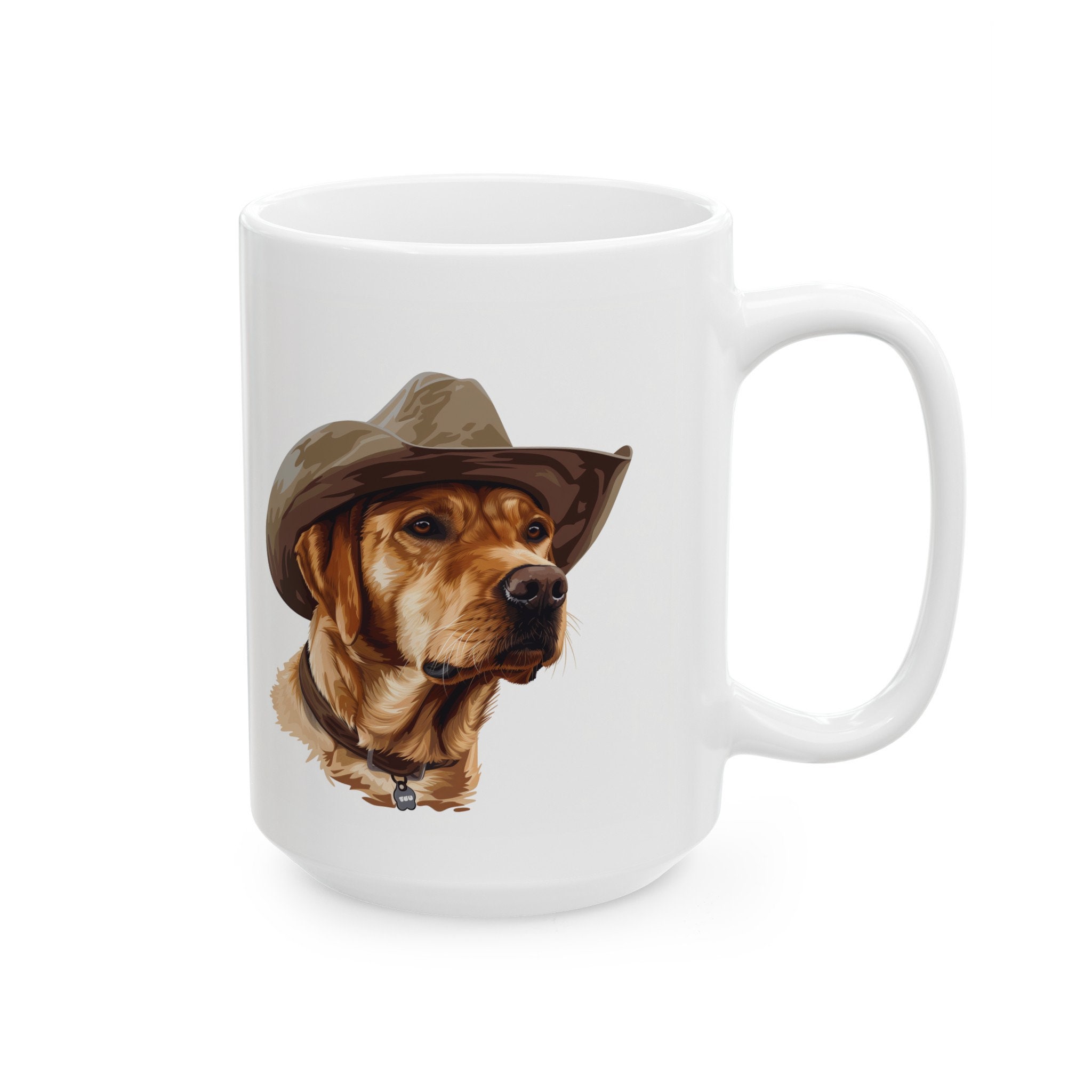 Western Themed Yellow Lab Mug, Cute Dog Mug, Mug for Yellow Labrador ...