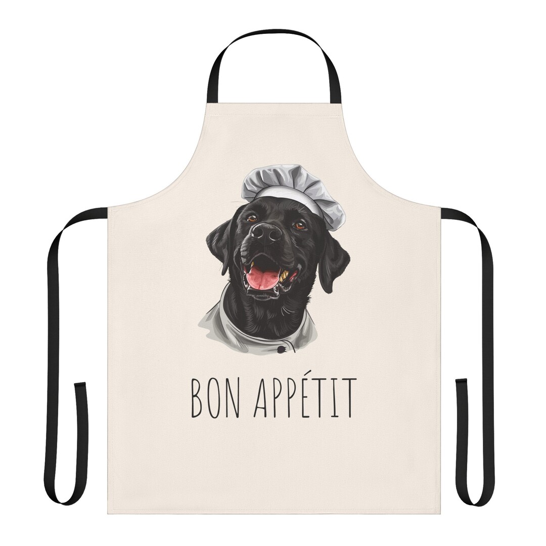 Black Lab Chef Bon Appétit Apron, Black Lab Apron, Black Lab Gift ...