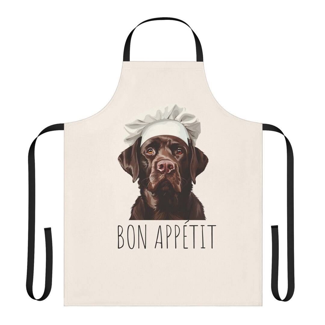 Chocolate Lab Chef Bon Appétit Apron, Chocolate Lab Apron, Chocolate ...