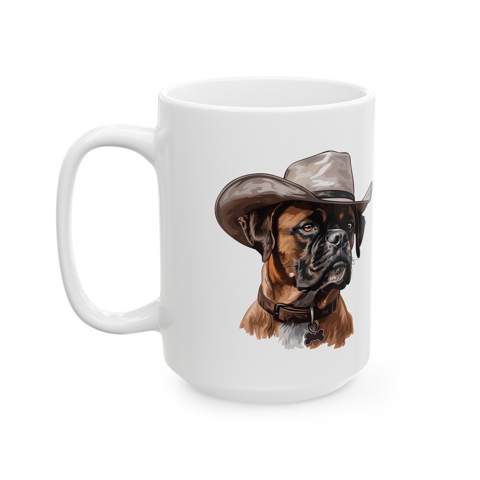 Western Themed Boxer Mug, Cute Dog Mug, Mug for Boxer Lovers, (11oz ...