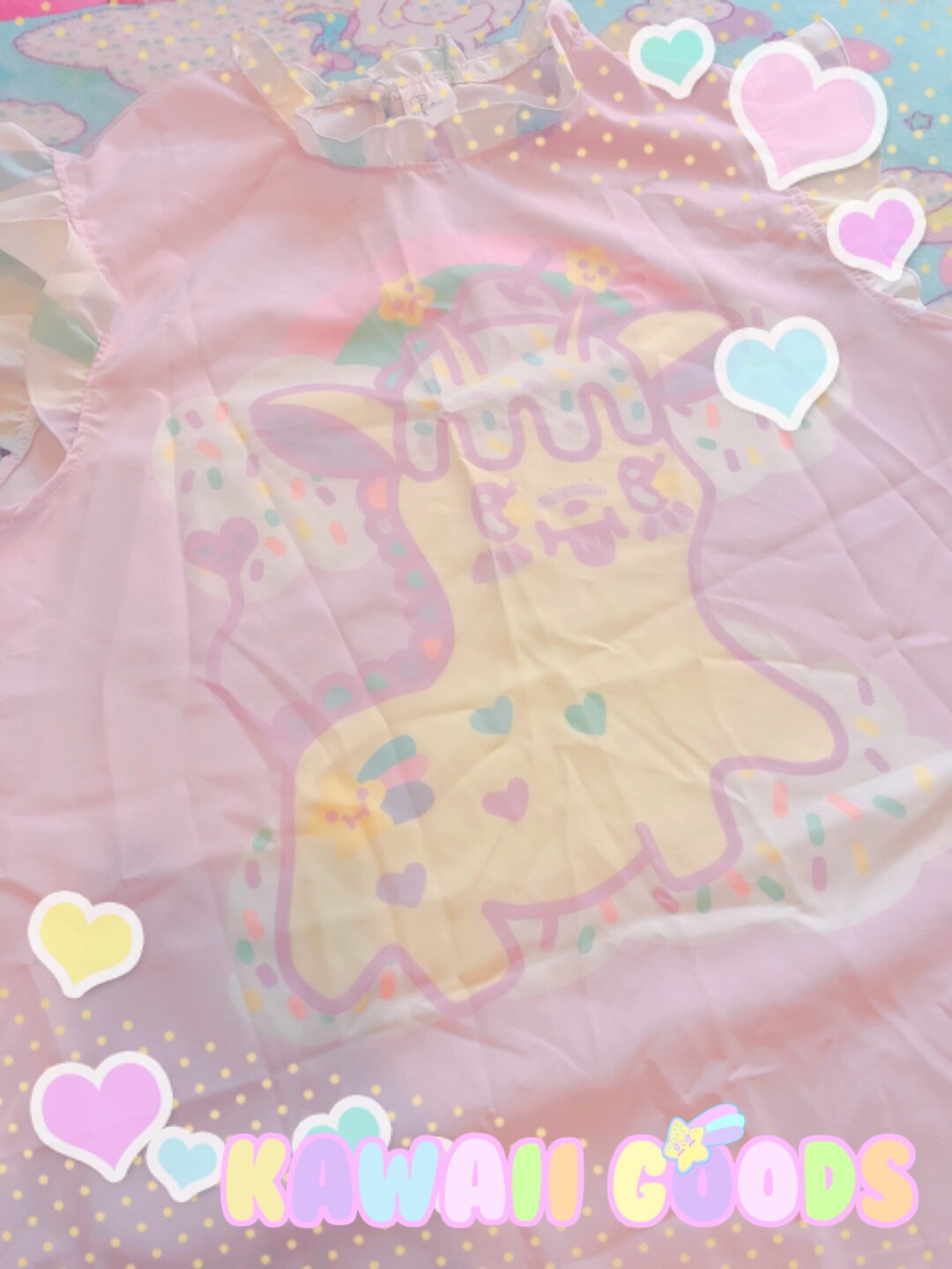 Dreamy Giraffe Fifi Ruffle Top, Kawaii Top, Cute Top, Kawaii Clothing ...