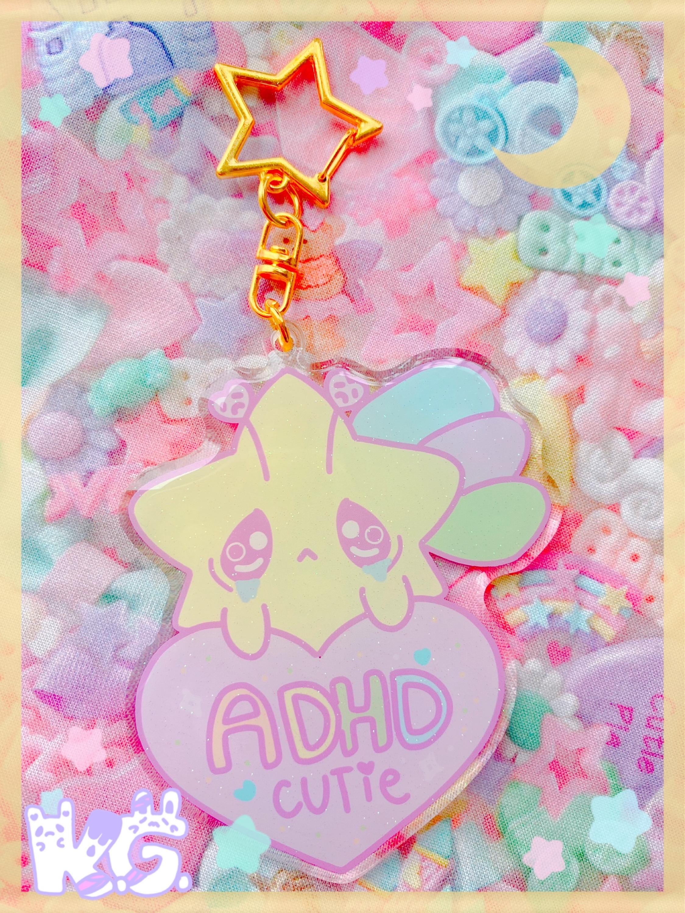 Twinkle ADHD Cutie Keychain, Kawaii Keychain, Cute Keychain, Animal ...