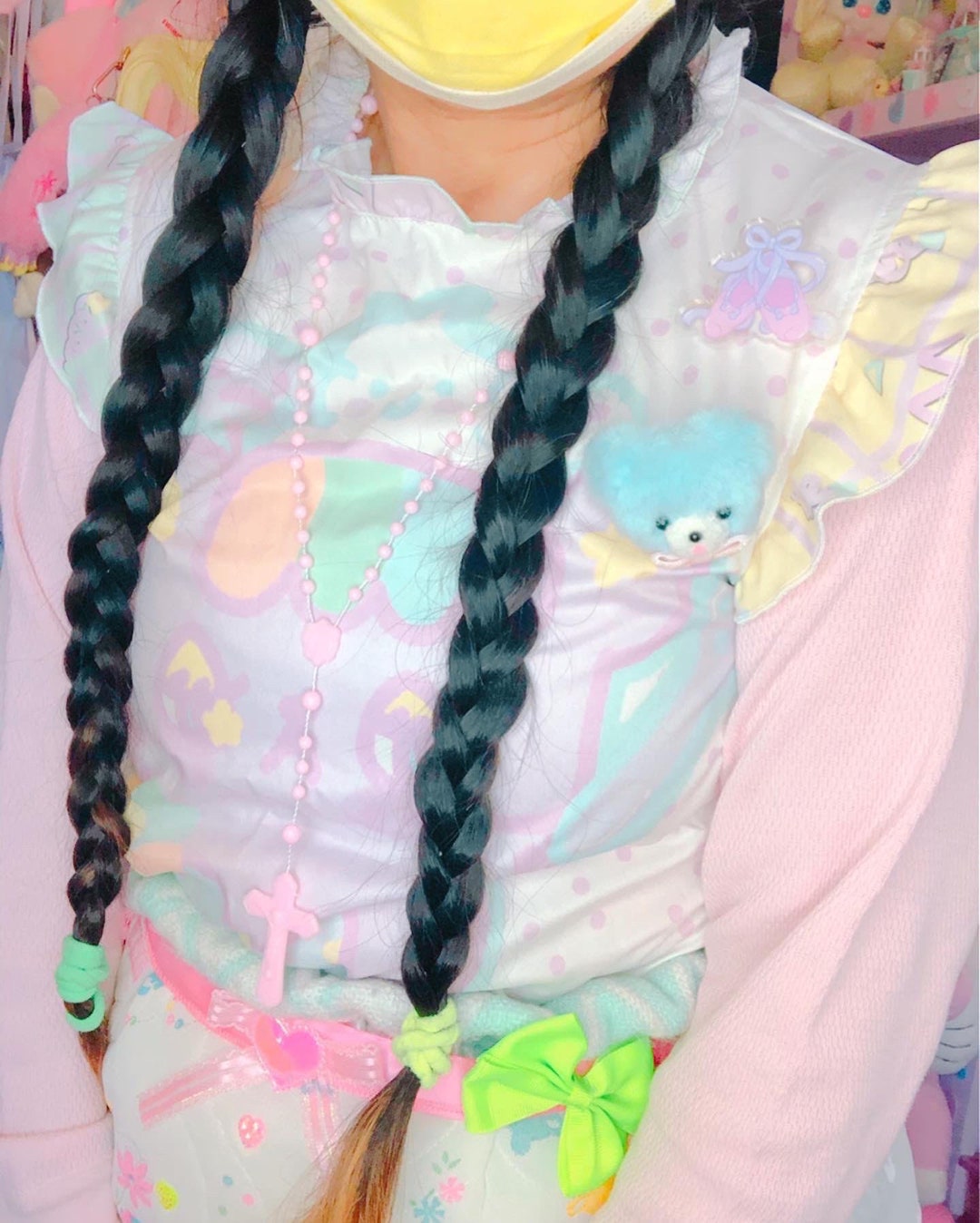 Emotion Bear Ruffle Top, Kawaii Top, Cute Top, Kawaii Clothing, Cute ...