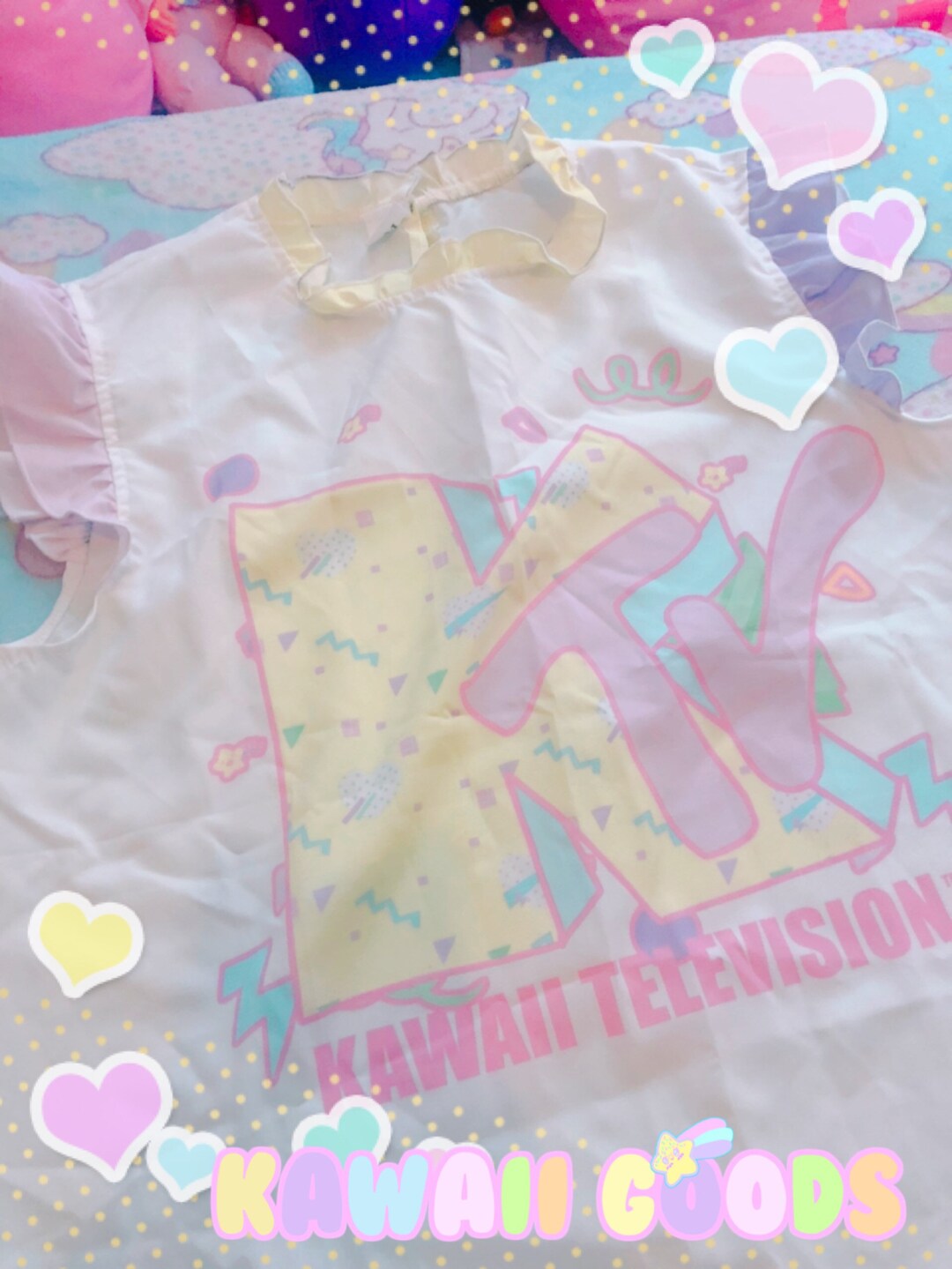 KTV Kawaii Television Ruffle Top, Kawaii Clothing, Cute Clothing ...