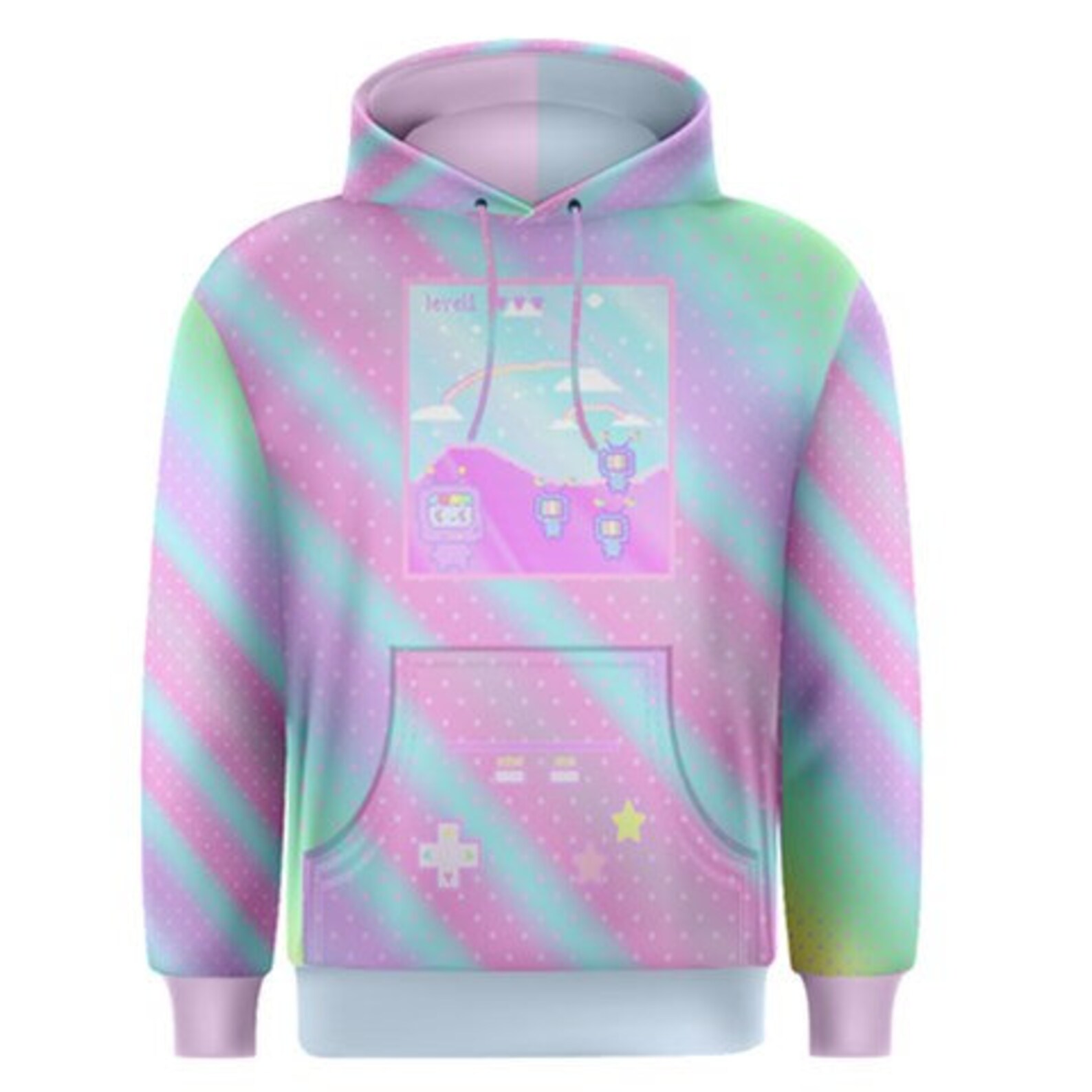 Kikko TV Pastel Video Game Yume Kawaii Sweater, Kawaii Sweater, Pastel ...