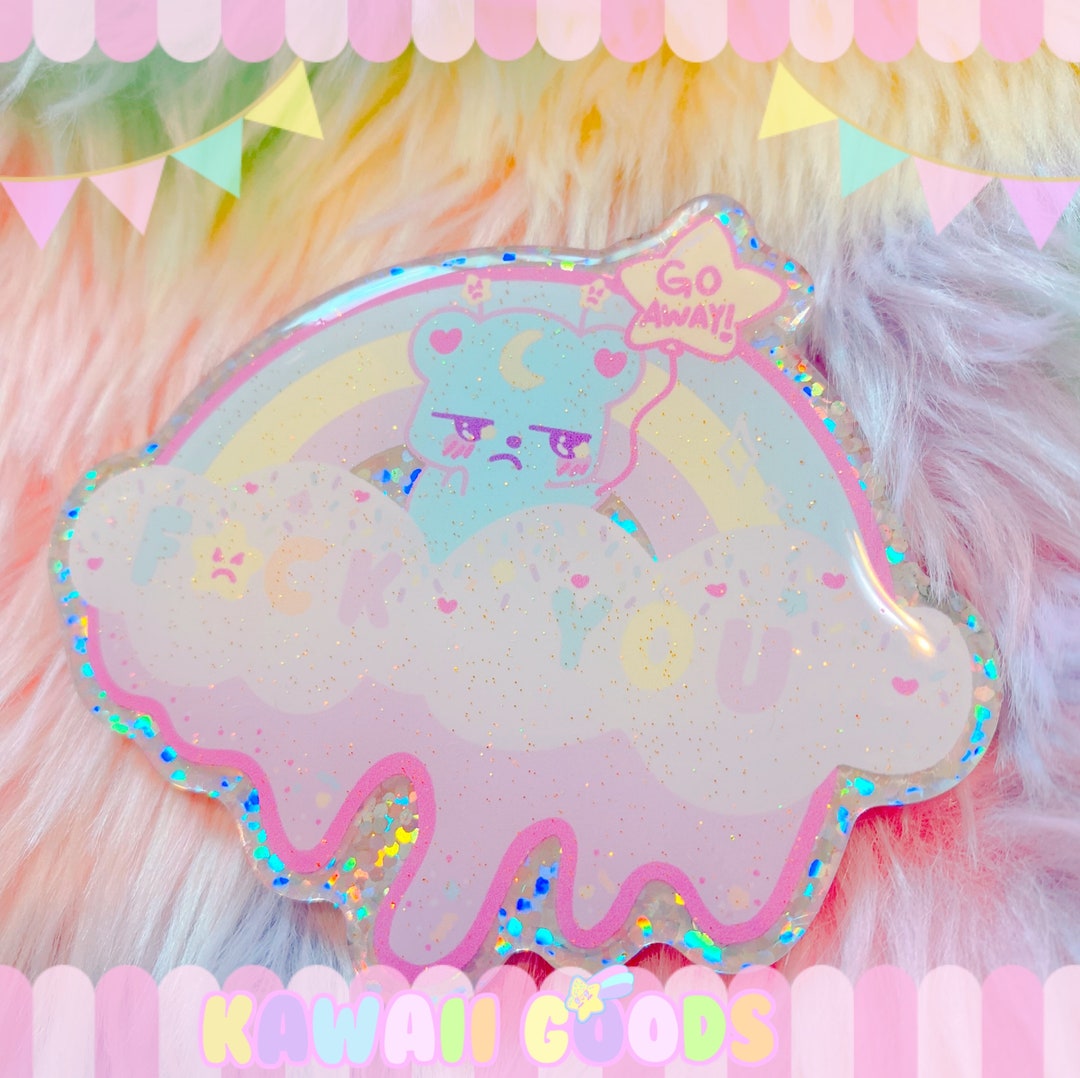 FU Trixie Holograpic Acrylic Pin, Kawaii Pin, Cute Pin, Glittet Pin ...