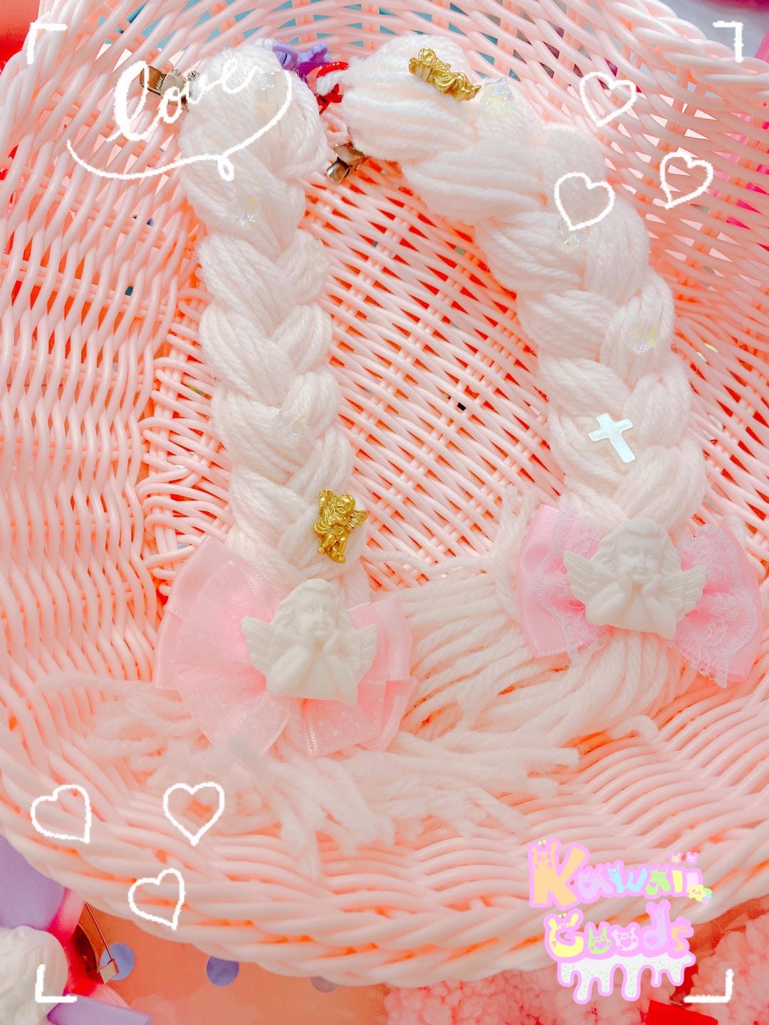 CPK Cult Party Kei Braid Bag Charm Keychain, Kawaii Keychain, Cute ...