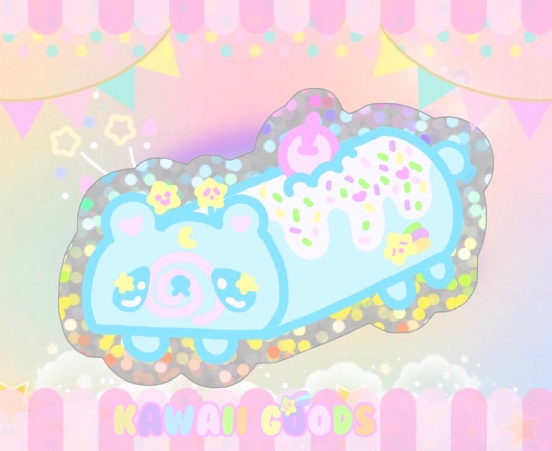 Trixie Rollcake Holographic Sticker, Glitter Sticker, Kawaii Stickers ...