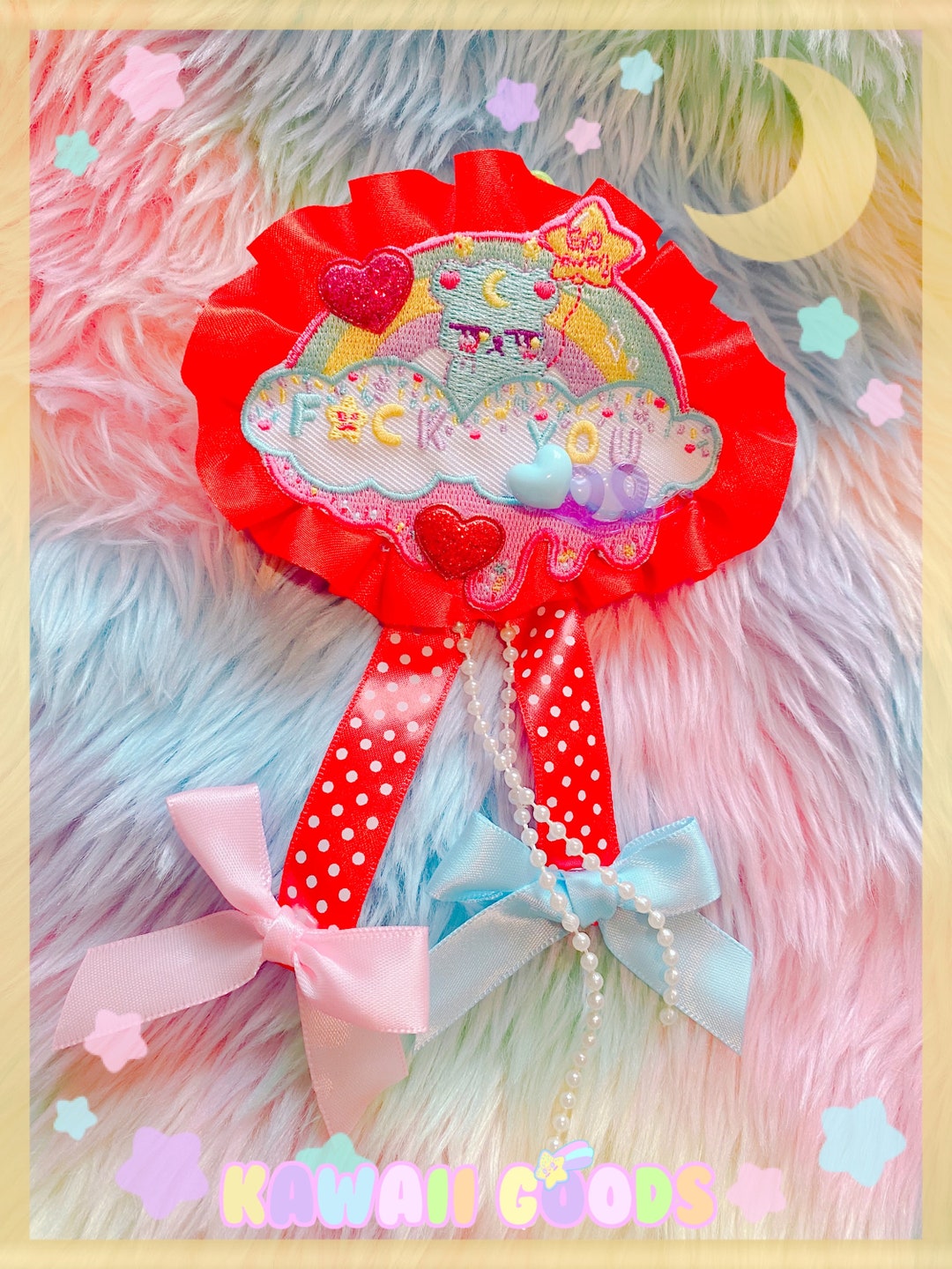Anti-valentine Trixie FU 2-way Clip , Kawaii Clip, Fairykei Clip, Cute ...