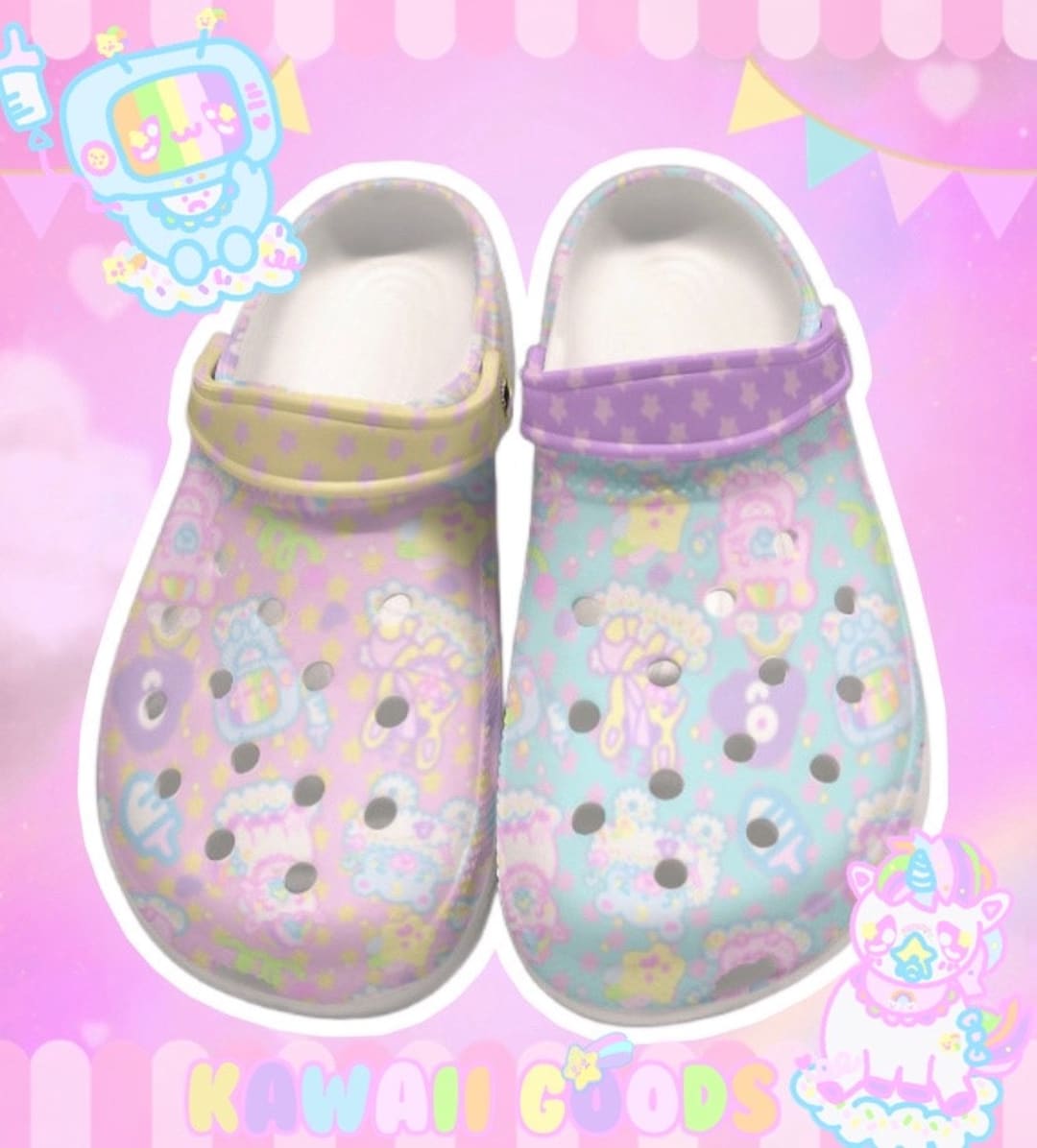 Dreamy Cloud Babies Pastel Crocs women Kawaii Crocs, Fairykei Crocs ...