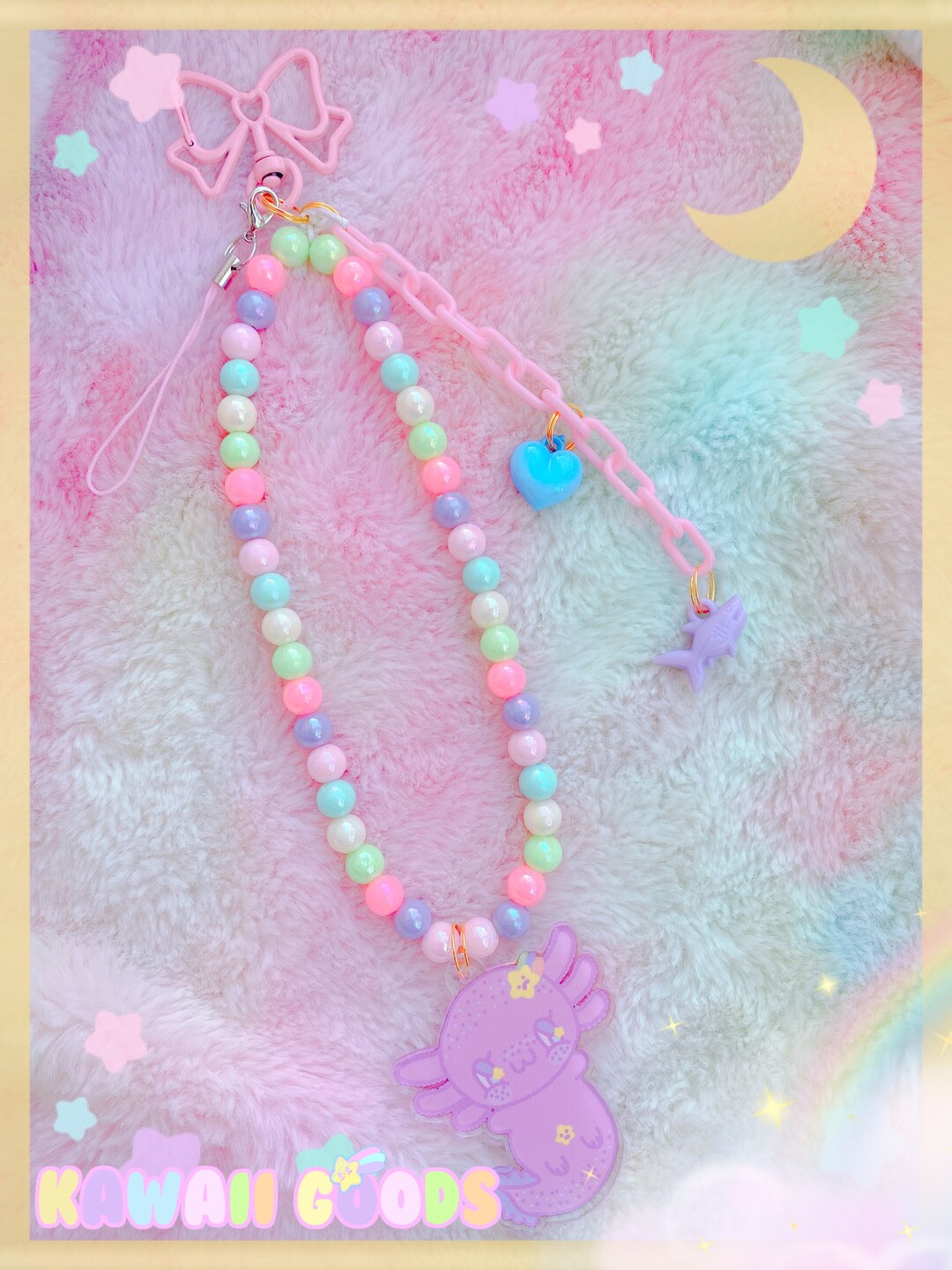 Oxo Axolotl Switch/phone Bracelet Charm, Cellphone Charm, Kawaii Charm ...