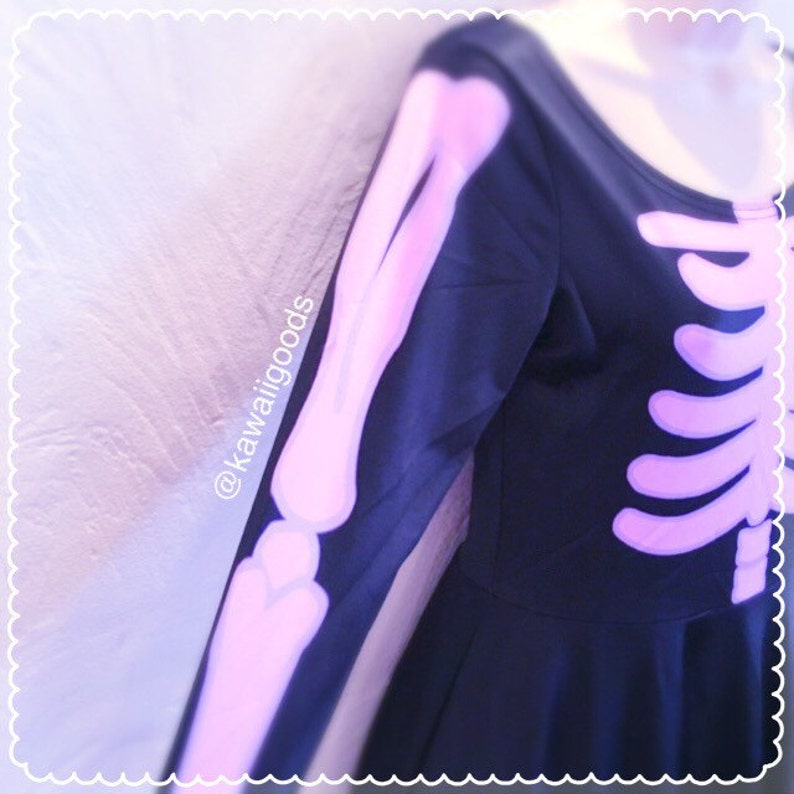 Skeleton Dress Bone Dress Pastel Goth Dress - Etsy