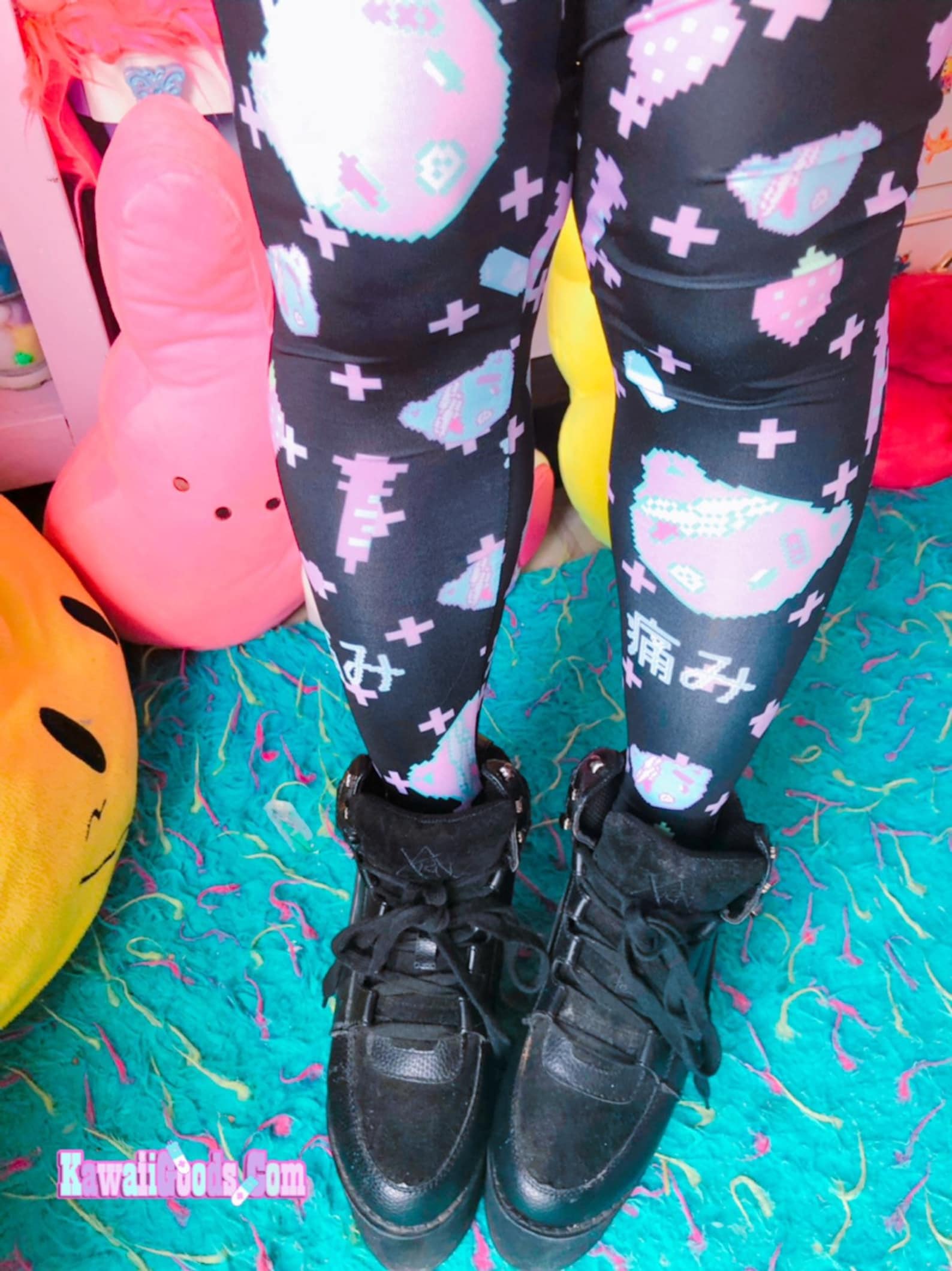 Hurt Bear Pixel Game Tights Hurt Bear Tights Yume Kawaii | Etsy