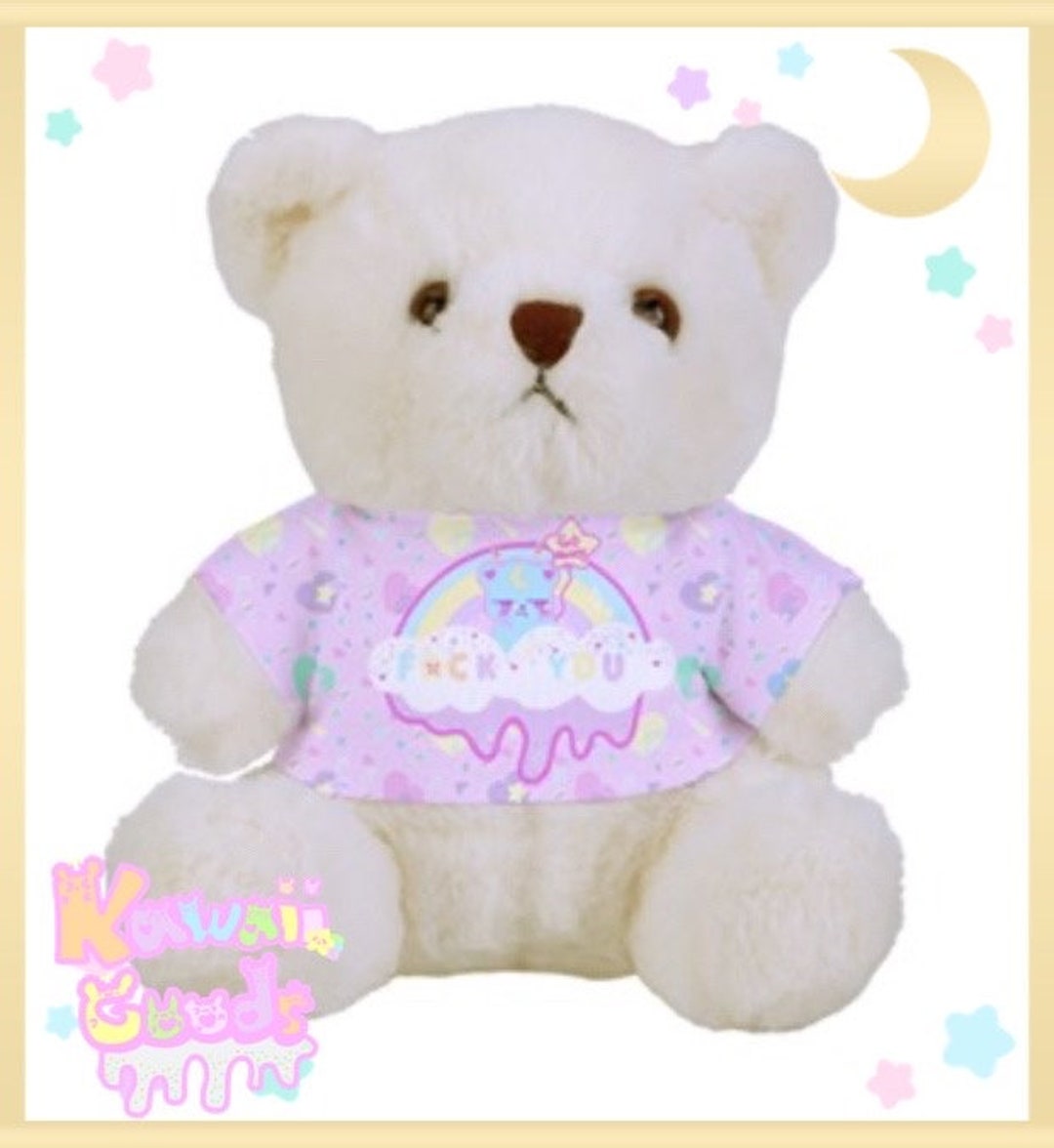 Kawaii FU Trixie Cute Plush Bear, Kawaii Plush Shirt, Cute Plush ...
