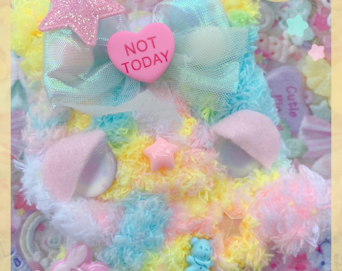 Fuzzy Bunny Deco 2-way Clip , Kawaii Clip, Fairykei Clip, Cute Clip ...