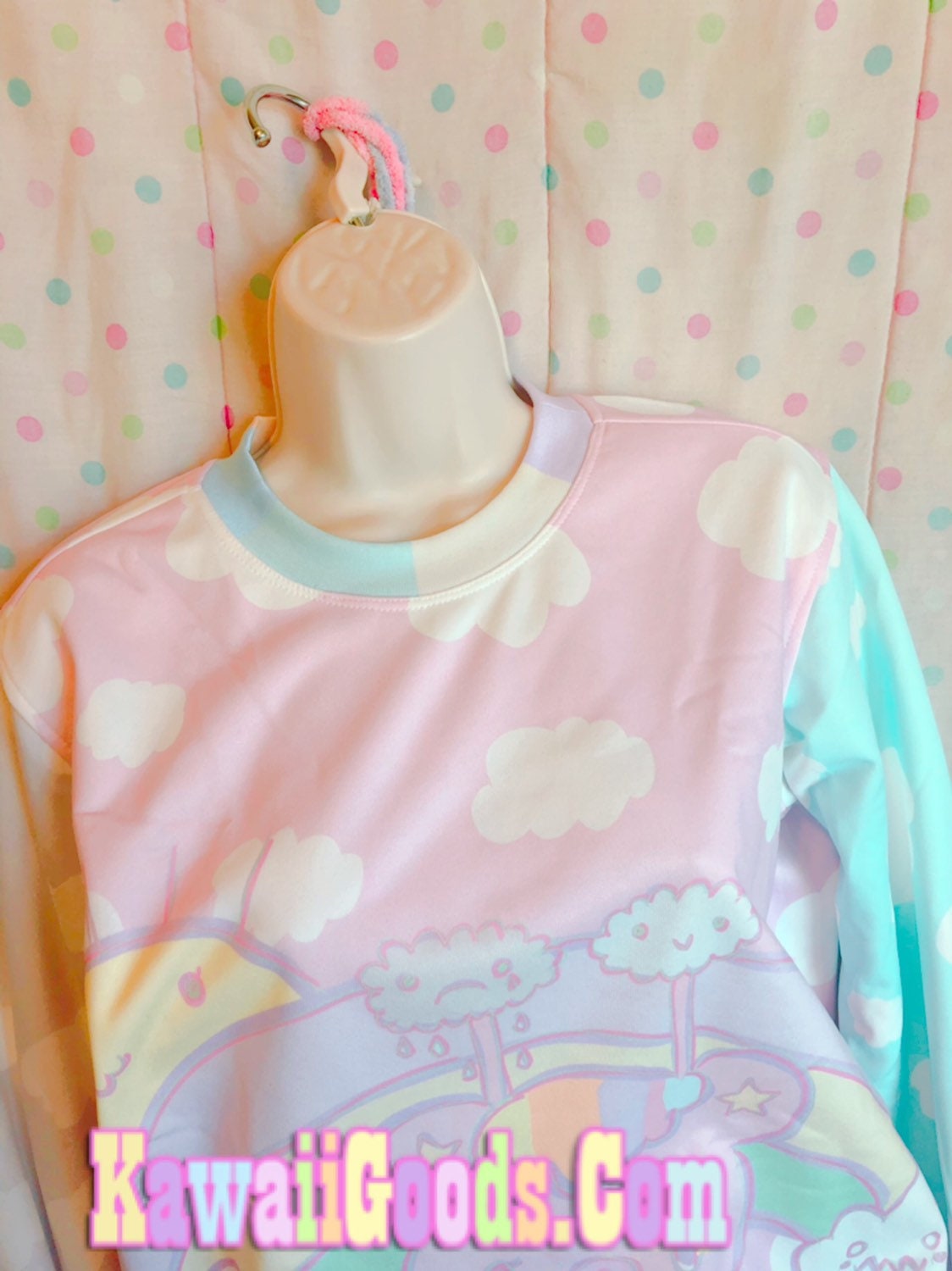 Emotion Bear Sad and Happy Clouds Sweater, Kawaii Sweater, Pastel ...