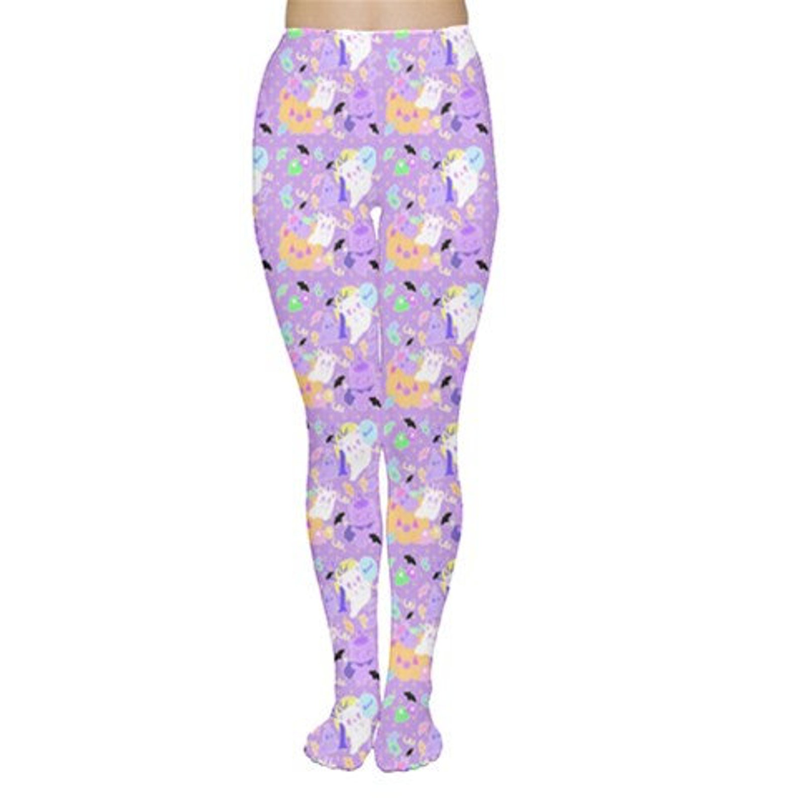 Candy Cemetery Creepy Cute Witch Bear Kawaii Leggings Tights - Etsy