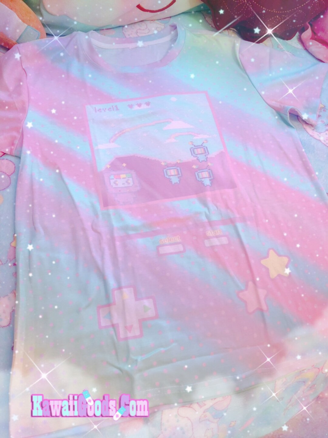 Kikko TV Pastel Yume Kawaii Tee, Pastel Video Game Top - Etsy