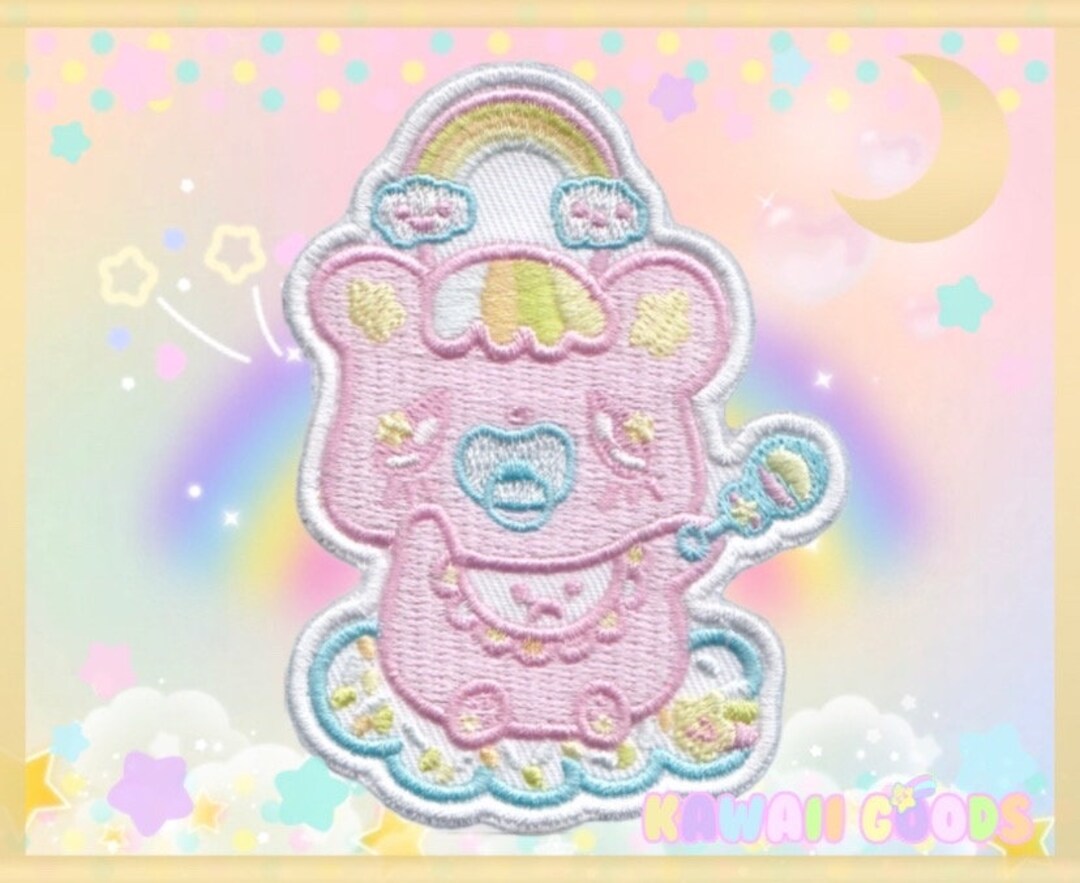 Emotion Bear Baby Patch, Bear Patch, Bear Patches, Bear Sew on Applique, Kawaii Patches, Kawaii ...