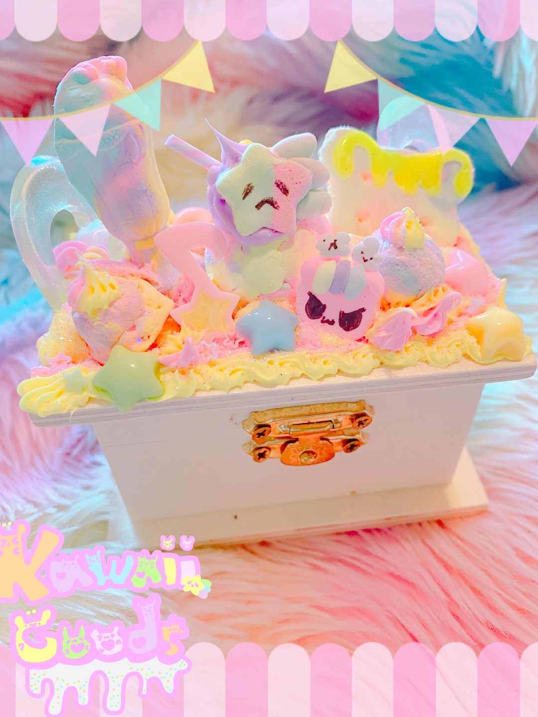 Kawaii Deco Den Cake Trinket Box, Kawaii Cake Box, Cute Cake Box - Etsy