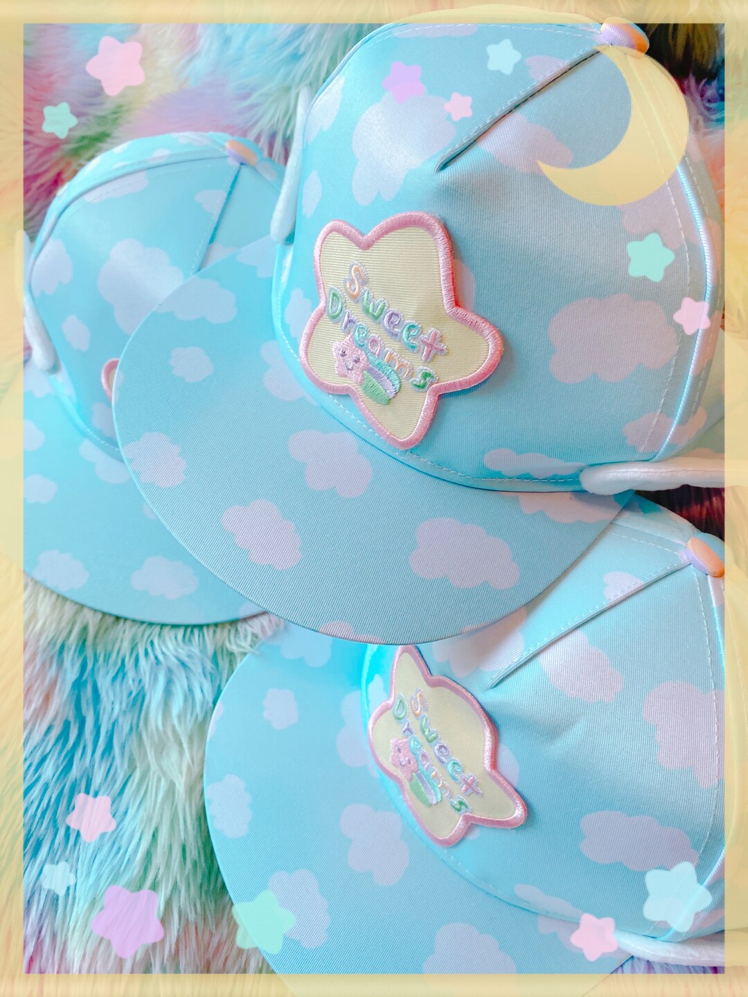 Sweet Dreams Cutie Hat, Pastel Hat, Kawaii Hat, Cute Hat, Cloud Hat ...