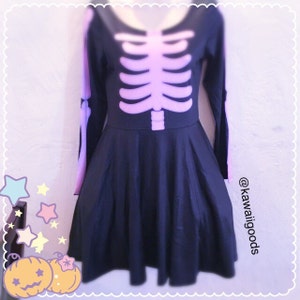 Skeleton Dress, Bone Dress, Pastel Goth Dress - Etsy