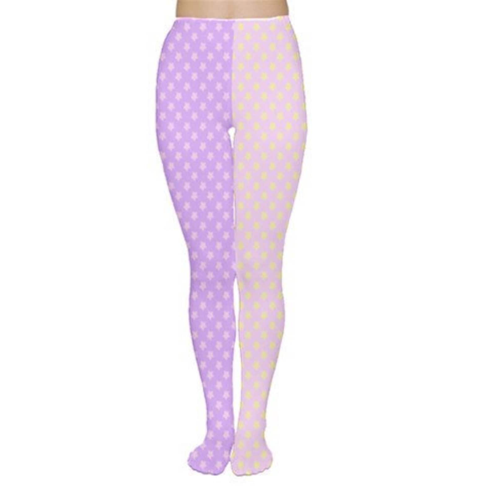 Starry Tights, Pastel Colorblock Fairy Kei Tights - Etsy